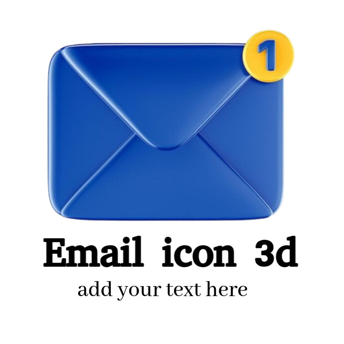 Copy of Email icon 3d | PosterMyWall