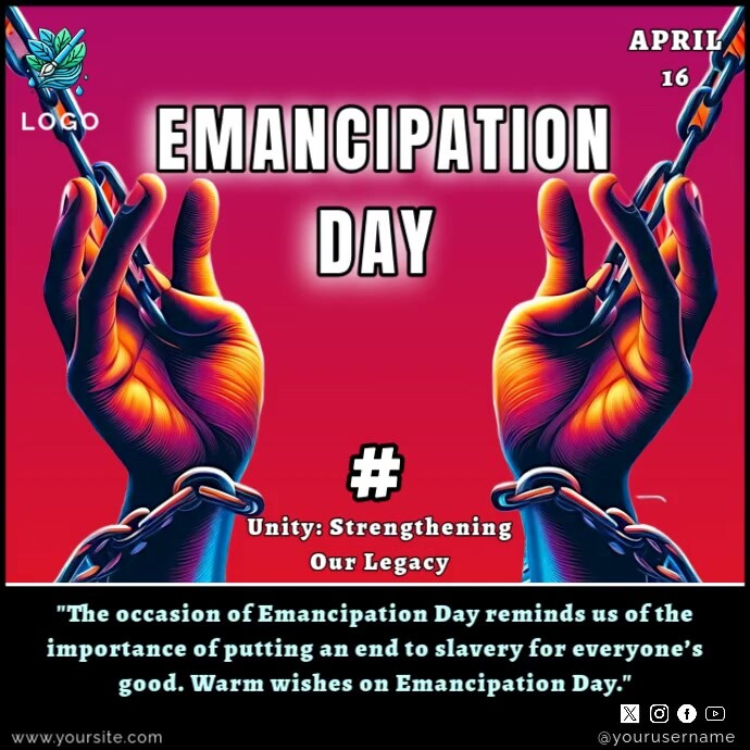 Plantilla de Emancipation Day | PosterMyWall
