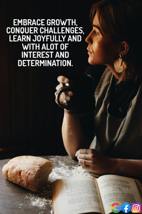 EMBRACE AND DETERMINATION QUOTE TEMPLATE | PosterMyWall