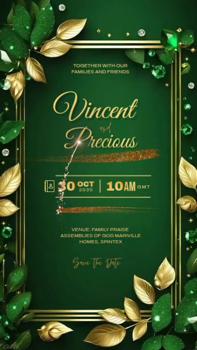 EMERALD WEDDING ELEGANCE REEL Template | PosterMyWall