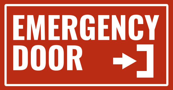 Emergency Door Sign Template | PosterMyWall