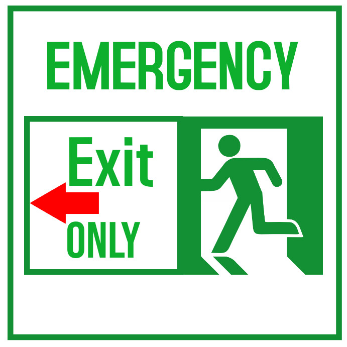 Emergency Exit Only Sign Printable