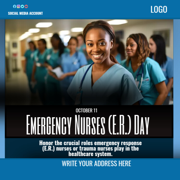 emergency nurses (e.r.) day Template | PosterMyWall