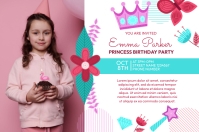 Pink Birthday Party Invitation Template | PosterMyWall