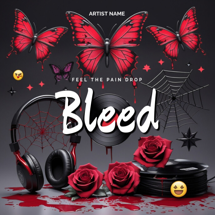 Plantilla de Emo Pop Official Horror Music Album Cover – Maximalist ...