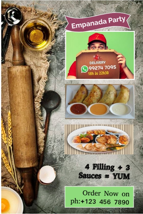 EMPANADA DAY FLYER Template | PosterMyWall
