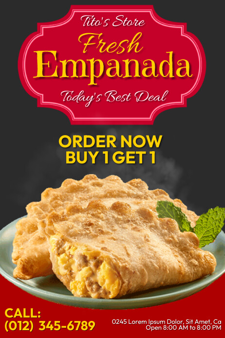 Empanadas Template | PosterMyWall