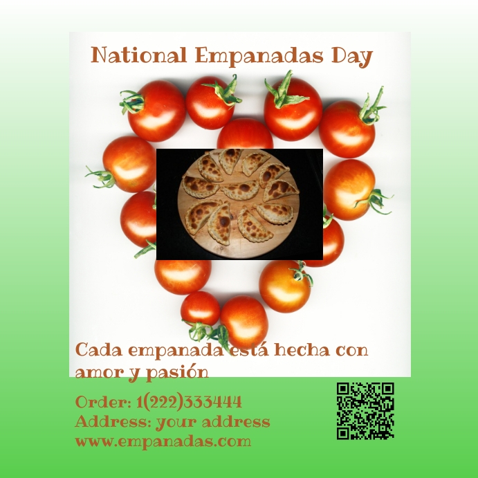 Plantilla de Empanadas | PosterMyWall