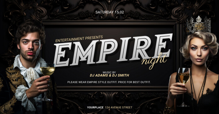 Empire Night Facebook promo template | PosterMyWall