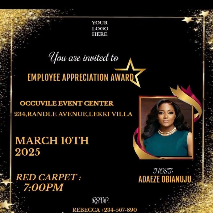 Employee Appreciation Award Invitation Template Design | PosterMyWall