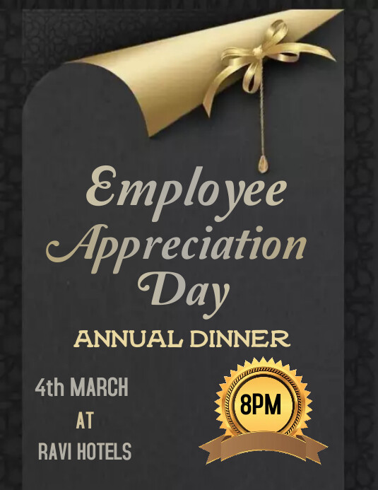 Employee Appreciation Day Dinner Template | PosterMyWall