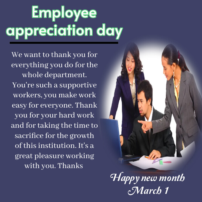Employee appreciation day template | PosterMyWall