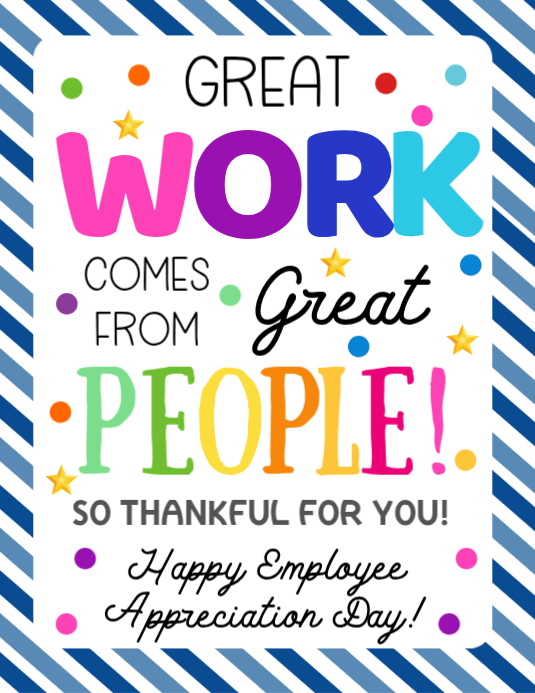 Plantilla de Employee Appreciation week signs printable | PosterMyWall