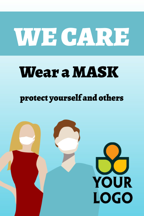 Employee COVID Mask Sign Template | PosterMyWall