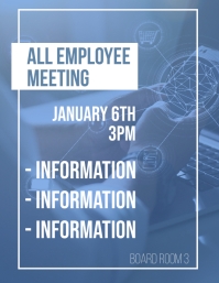 Employee meeting flyer Template | PosterMyWall