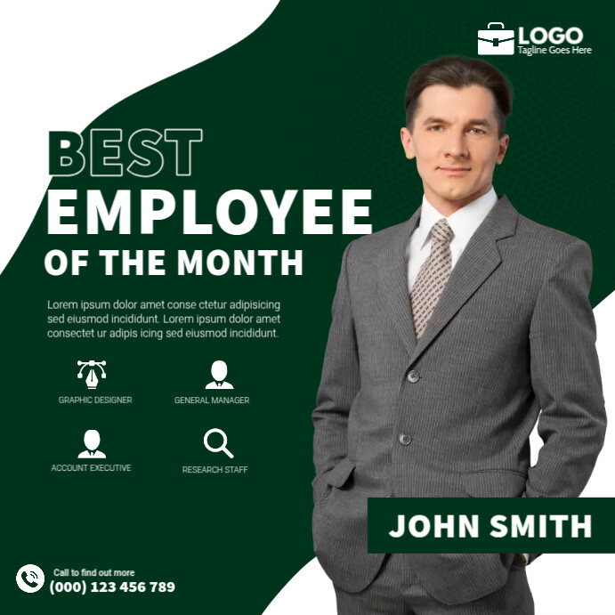 Plantilla de Employee Of The Month Ads | PosterMyWall