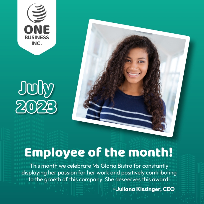 Employee of the month Template | PosterMyWall