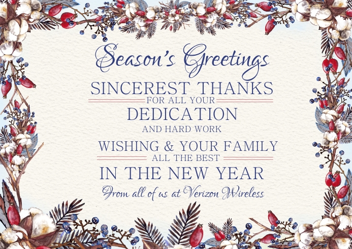 Employee Season's Greeting Postcard Template | PosterMyWall