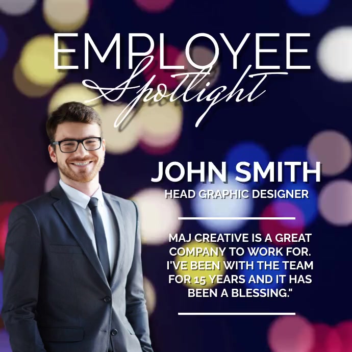 Employee Spotlight Template | PosterMyWall