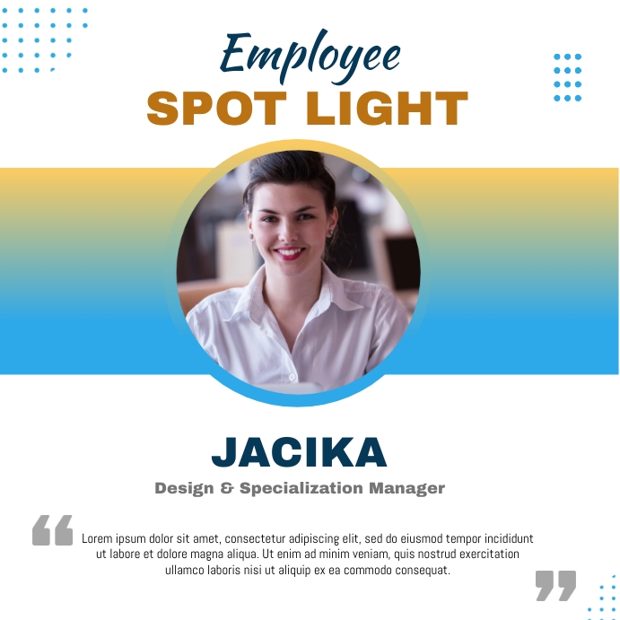 Copy of Employee Spotlight Instagram Post | PosterMyWall