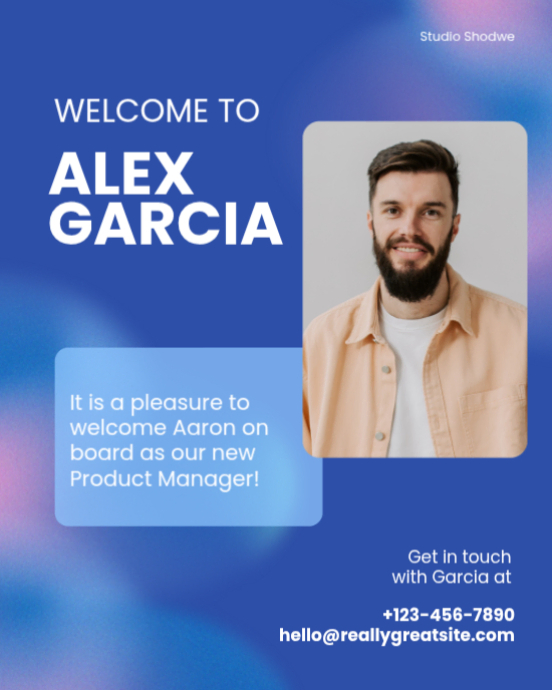 employee welcome message corporate design Template | PosterMyWall