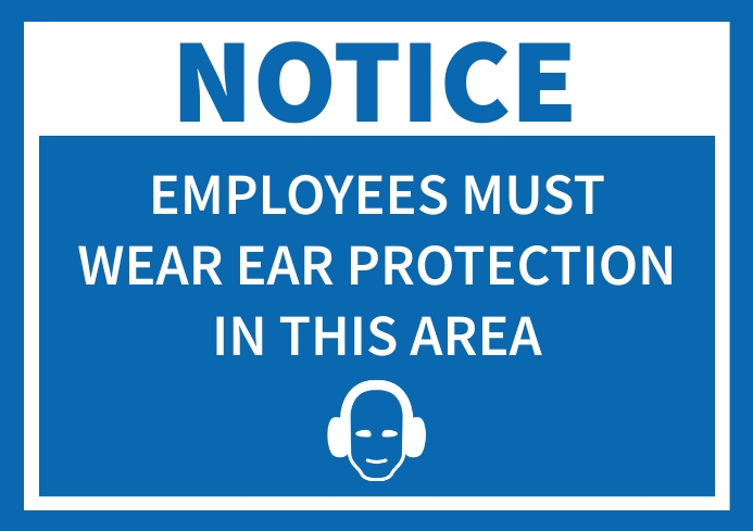 Copy of Employees must wear ear protection sign | PosterMyWall