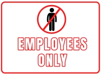 Employees Only Signage Template | PosterMyWall