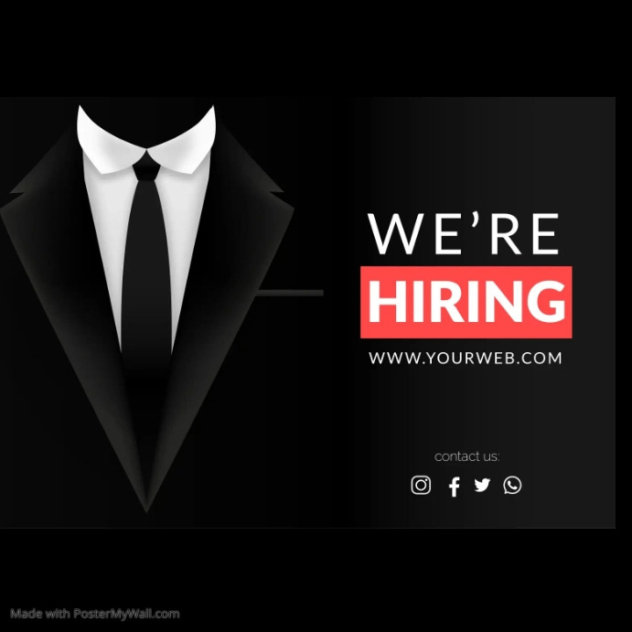 Employment background with suit Template | PosterMyWall