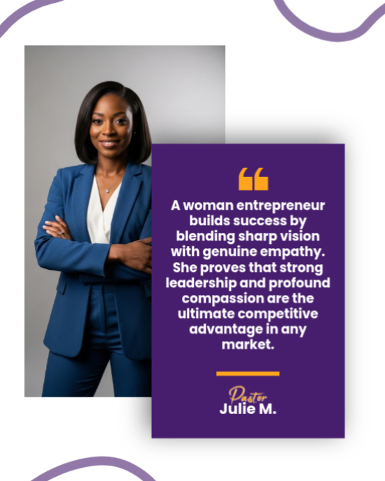 Empowering Female Entrepreneur Quote Social Media Post Template ...