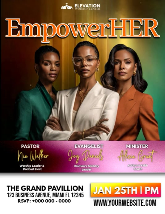 Empowering Women to Rise Template | PosterMyWall