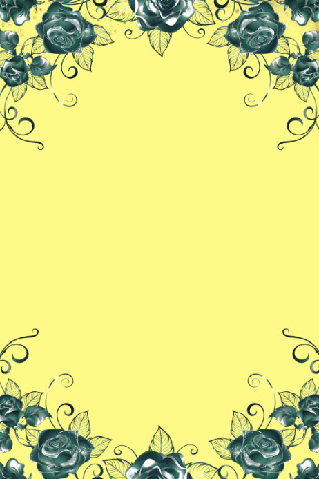 Empty Flyer Template with Flowers | PosterMyWall