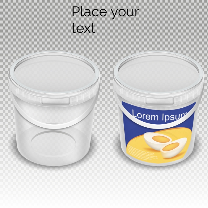 Empty plastic transparent bucket design Template | PosterMyWall
