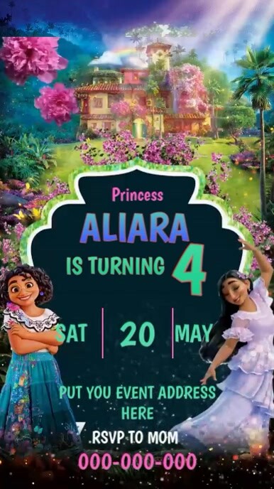 Encanto Birthday Party Invitation Digital Dis Template | PosterMyWall