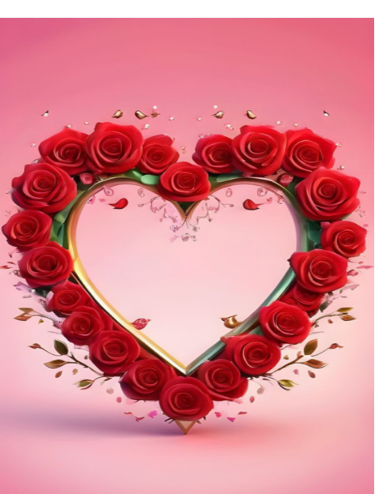 Enchanted rose heart frame Template | PosterMyWall