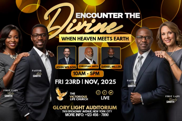 Encounter Divine Night Template | PosterMyWall