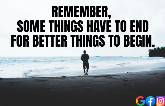 END AND BEGIN QUOTE TEMPLATE | PosterMyWall