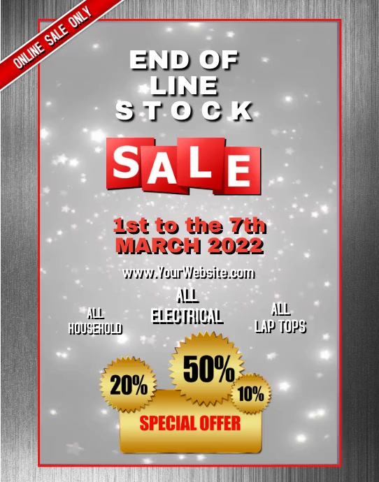 End of Line Stock Sale Template | PosterMyWall