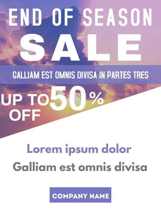 end of season sales flyer ad Template | PosterMyWall