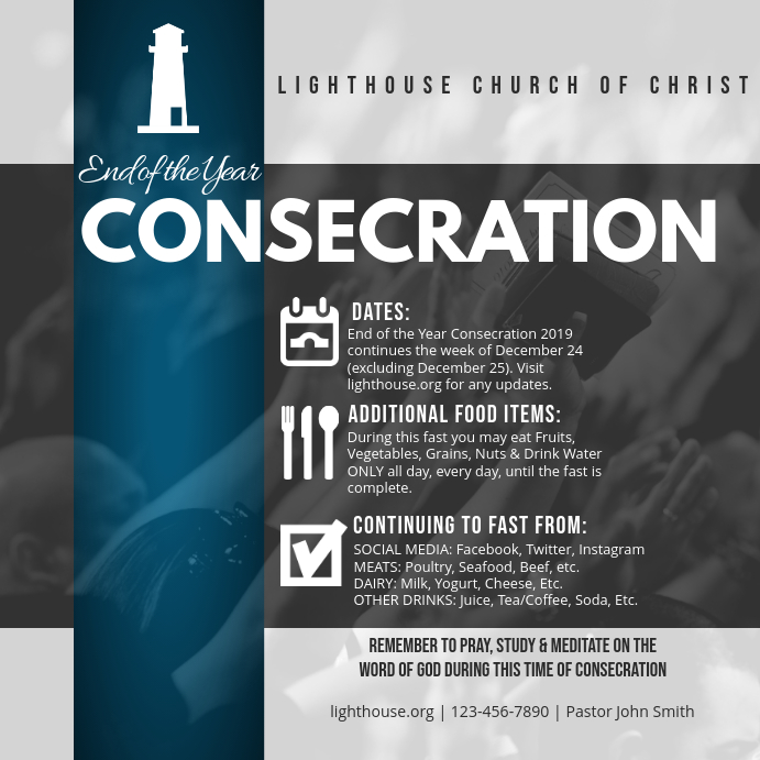 End of the Year Consecration Template | PosterMyWall