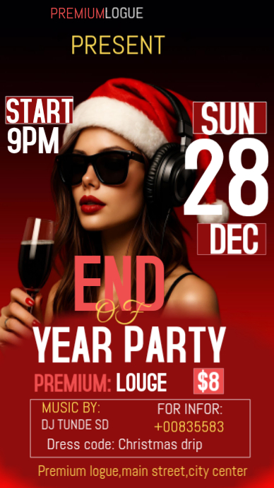 End of the year party flyer design template | PosterMyWall