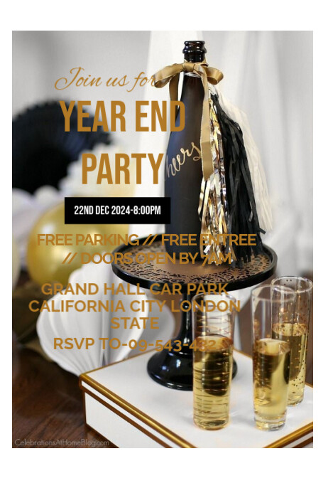 End of the year party. Template | PosterMyWall