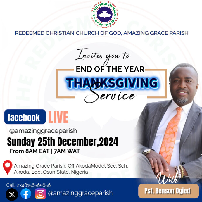 end of the year service Template | PosterMyWall