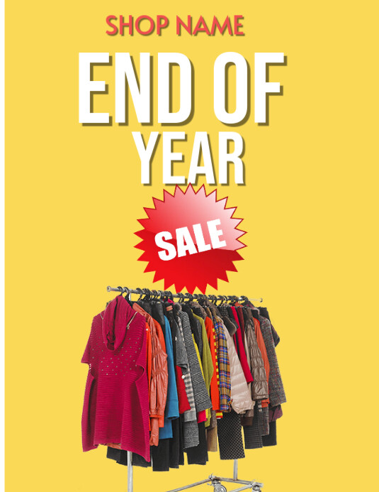 End of year clothing sale Template | PosterMyWall