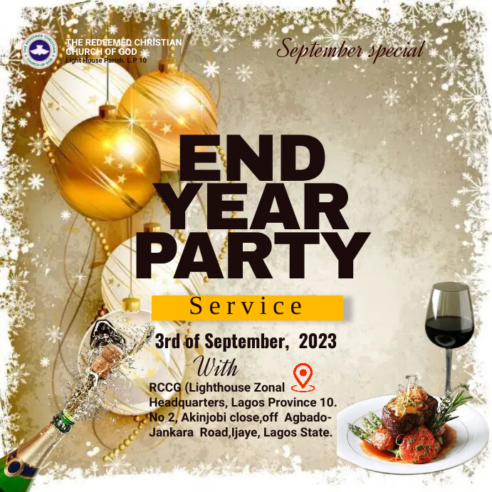 END OF YEAR DECEMBER PARTY Template | PosterMyWall