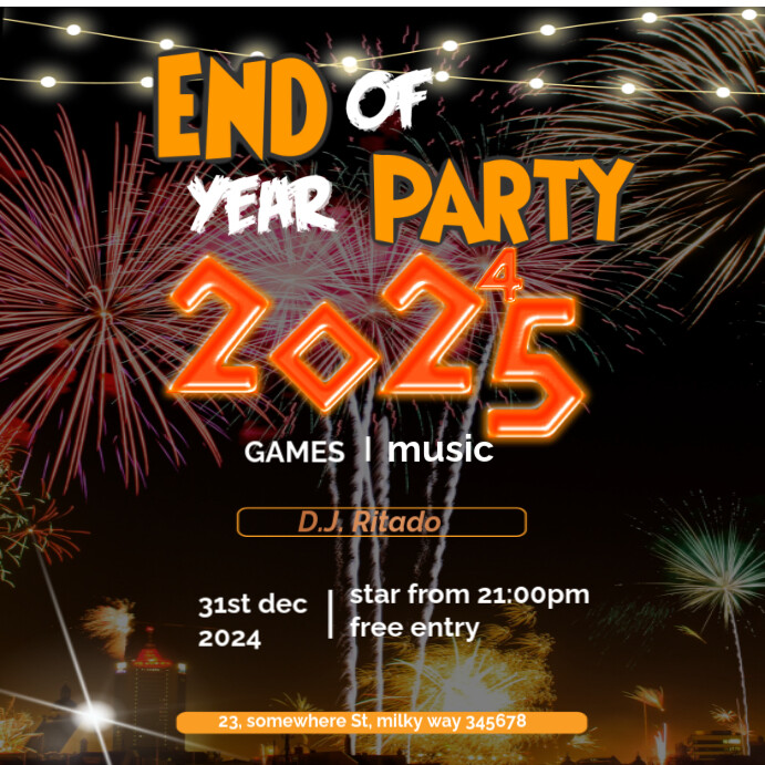 Copy of End Of Year Party Instagram Post | PosterMyWall