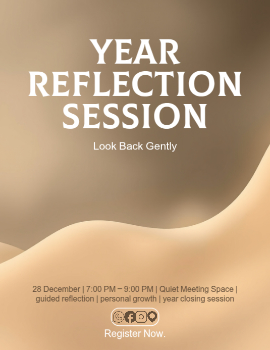 End of Year Reflection Flyer Template | PosterMyWall