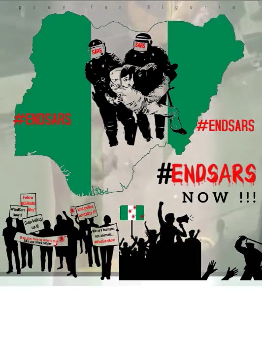 End Sars Now Nigeria Template | PosterMyWall