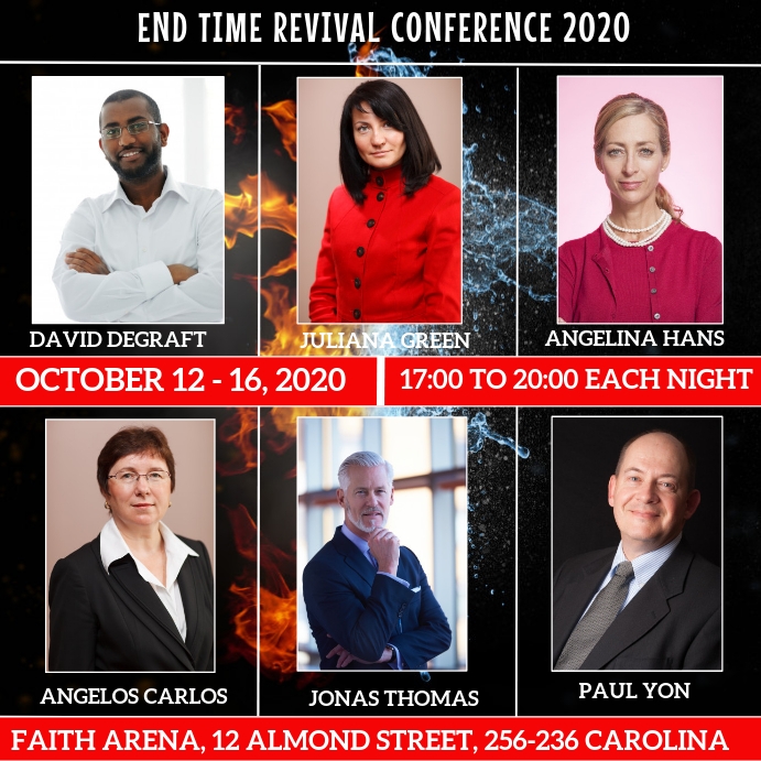 End Time Revival Conference InstagramTemplate | PosterMyWall