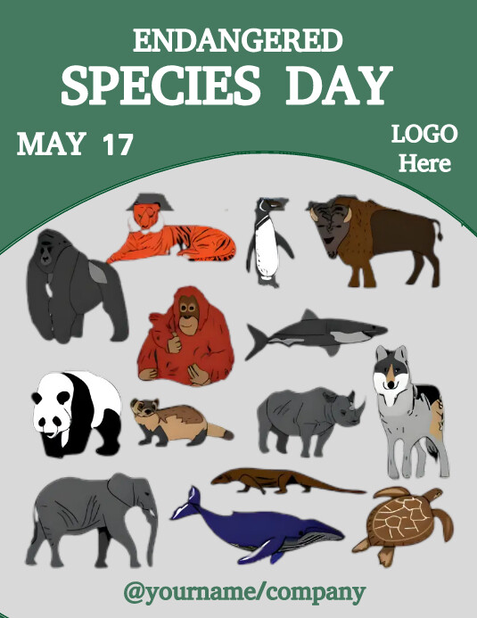 Endangered Species Day Flyer Template | PosterMyWall