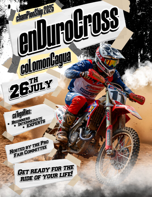 EnduroCross 2025: Ride the Dirt, Rule the Track Templat | PosterMyWall